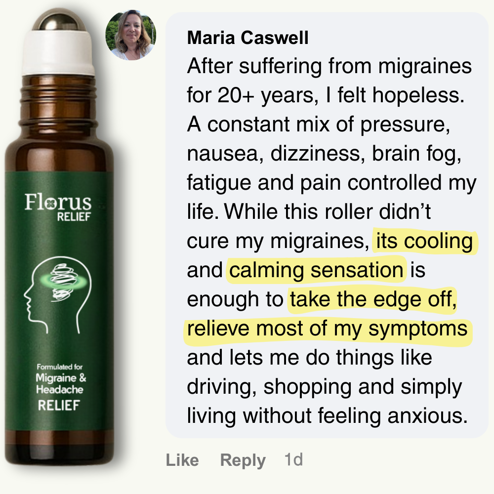 Florus Relief – Fast, Natural Migraine & Headache Relief Roll-On